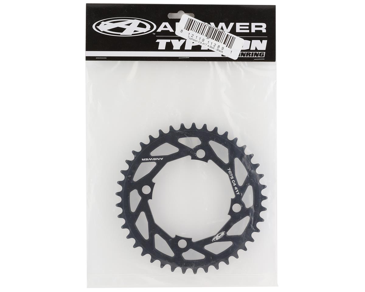 Answer Typhoon C4 4-Bolt Chainring (Black) (41T) - Dan's Comp