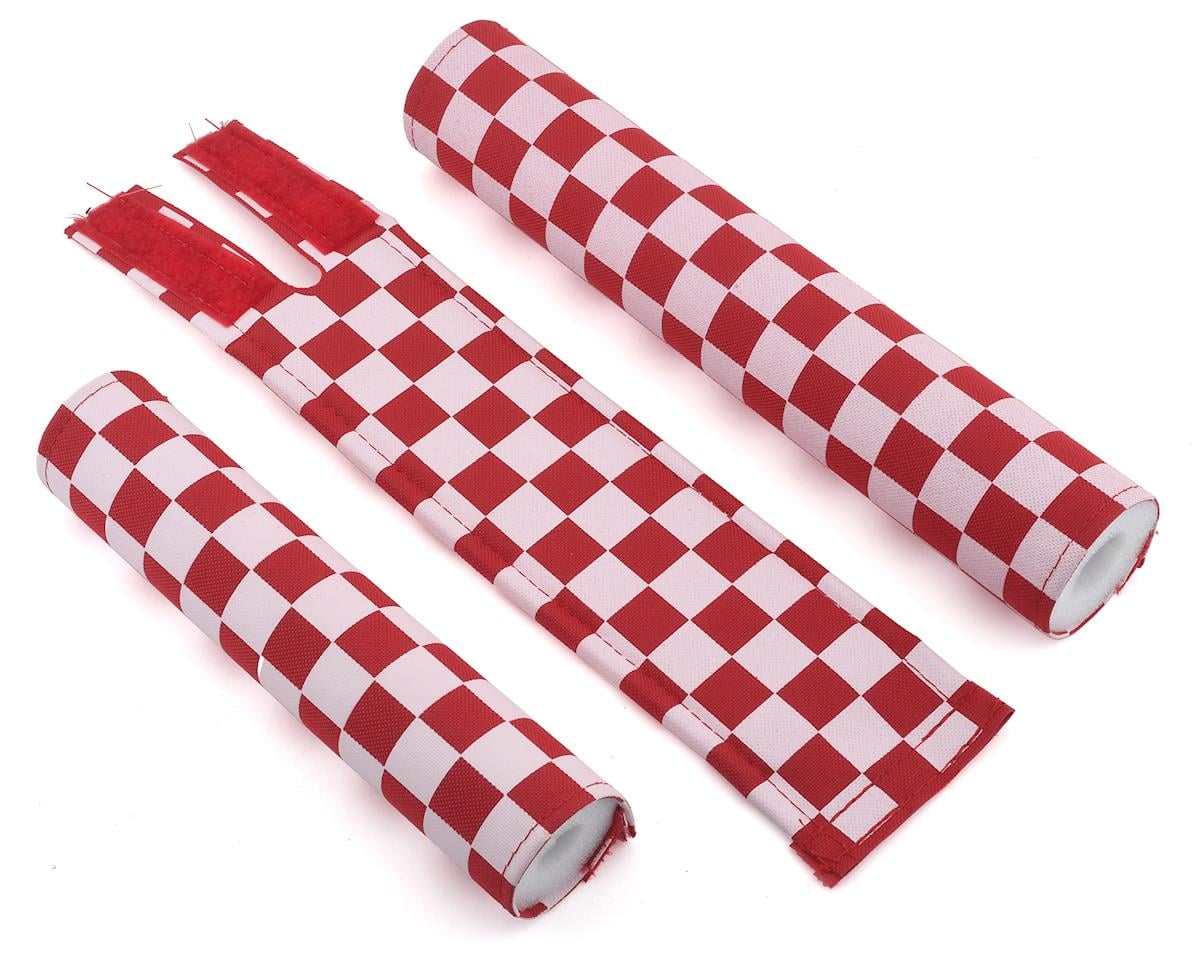 Flite Classic BMX Checkers Pad Set (Red/White) - Dan's Comp