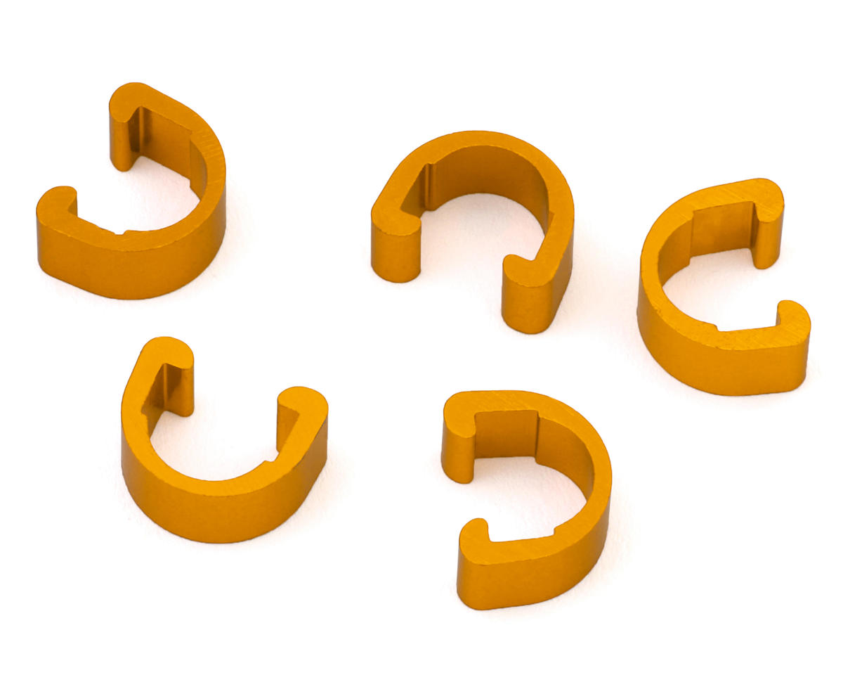 MotoKing Alloy Brake Cable/Hose Frame Clips (Gold) (5) - Dan's Comp