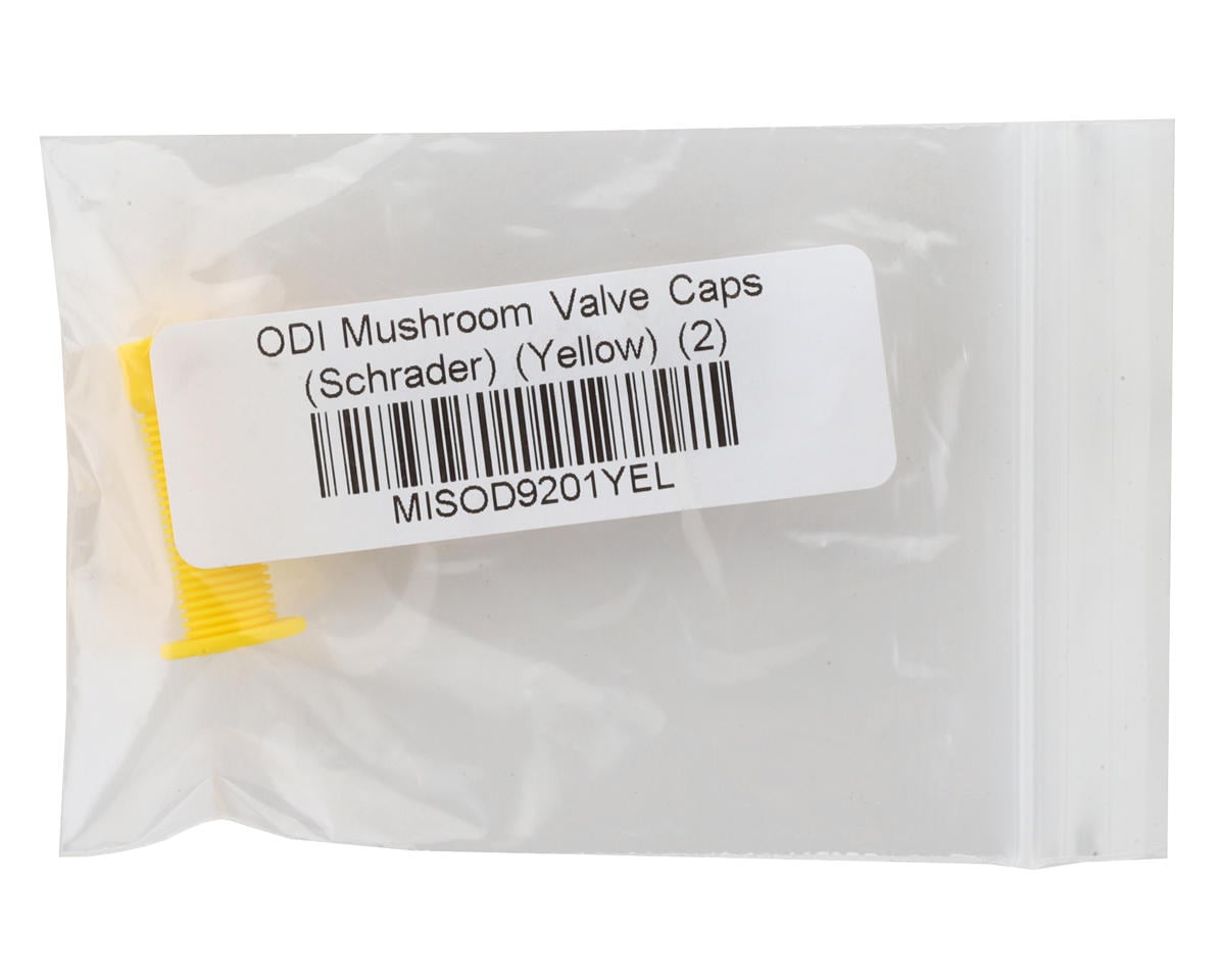 ODI Mushroom Valve Caps (Schrader) (Yellow) (2) - Dan's Comp