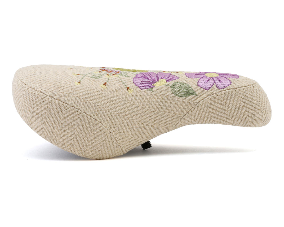 Odyssey X Bloom BMX Pivotal Seat (V2 Cream Corduroy/Flowers) (Fat ...